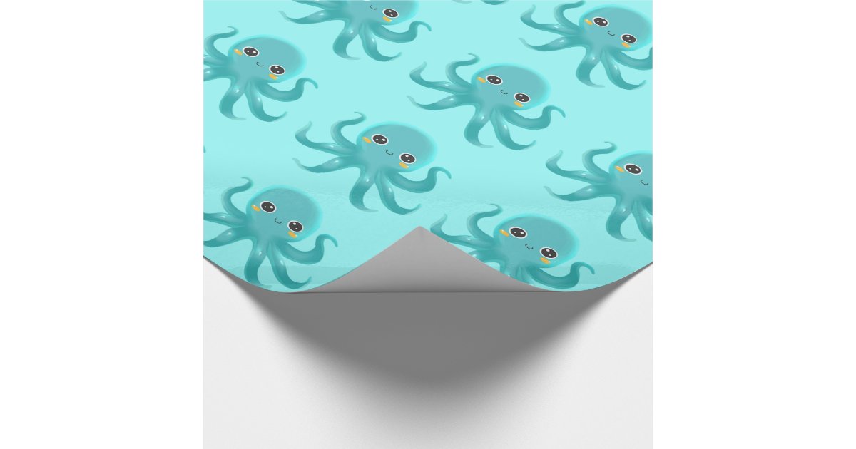 Cute Baby Octopus Wrapping Paper | Zazzle