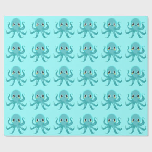 Cute Baby Octopus Wrapping Paper | Zazzle