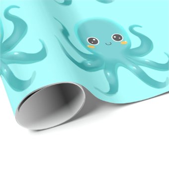 Cute Baby Octopus Wrapping Paper | Zazzle