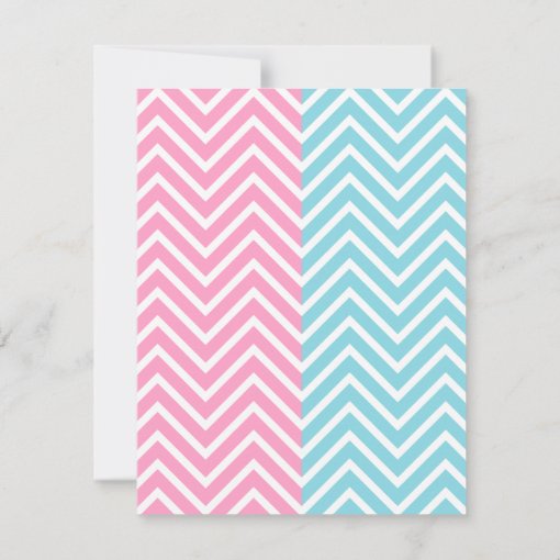 Cute Baby Owl Theme Chevron Gender Reveal Party Invitation | Zazzle
