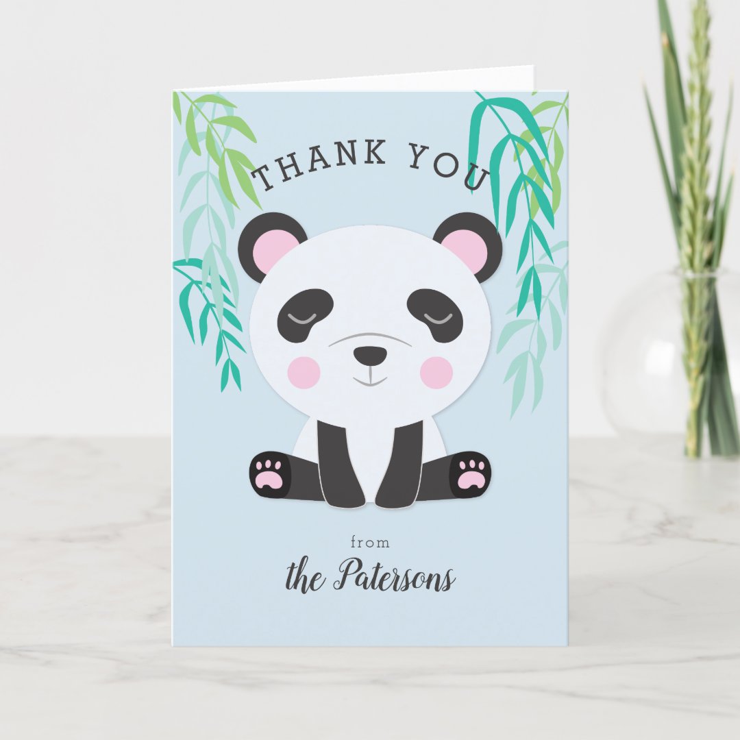 Cute Baby Panda Baby Shower Thank You | Zazzle