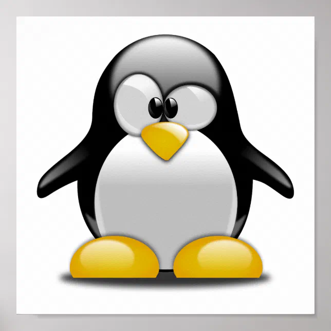 Cute Baby Penguin Cartoon Poster | Zazzle