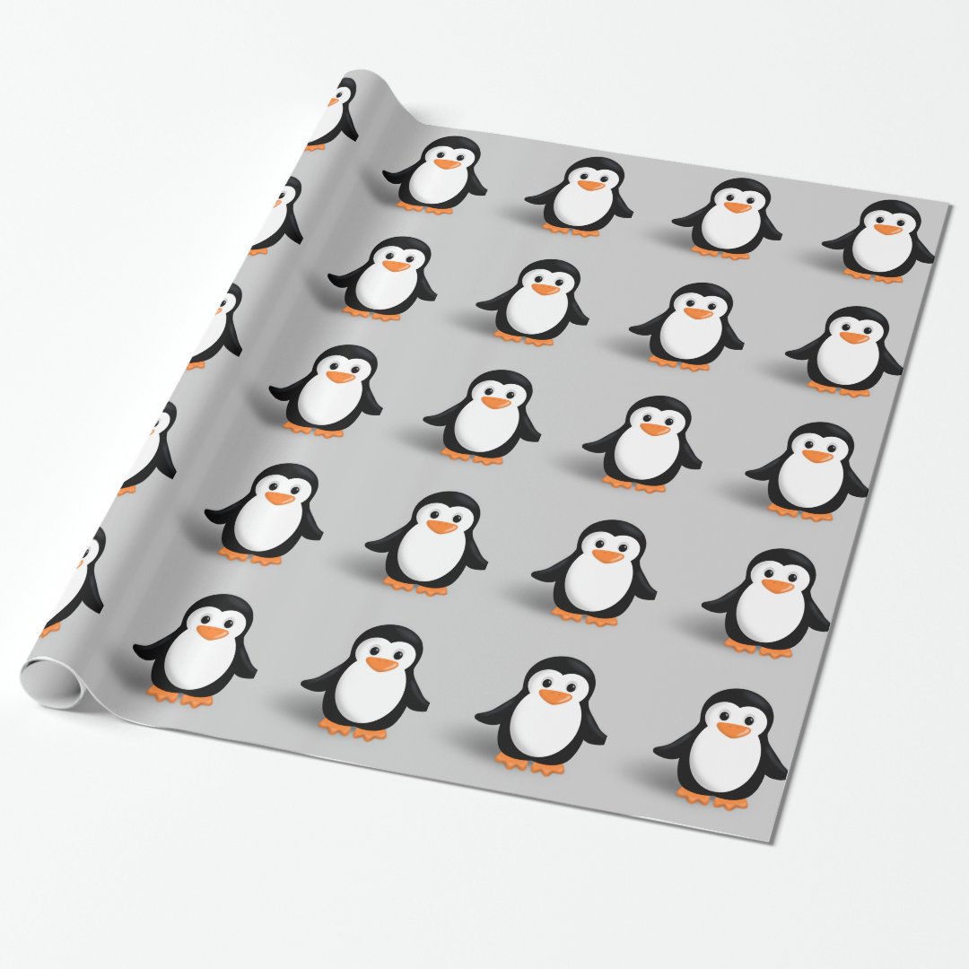 Cute Baby Penguin Wrapping Paper | Zazzle