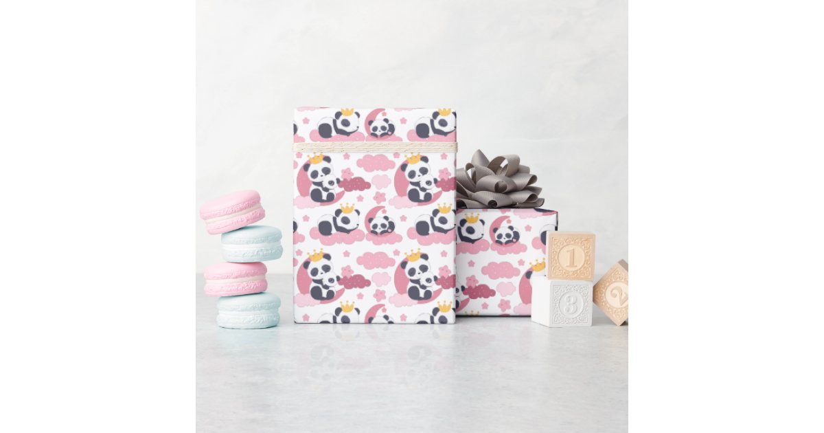 cute baby Princess panda bear Wrapping Paper | Zazzle