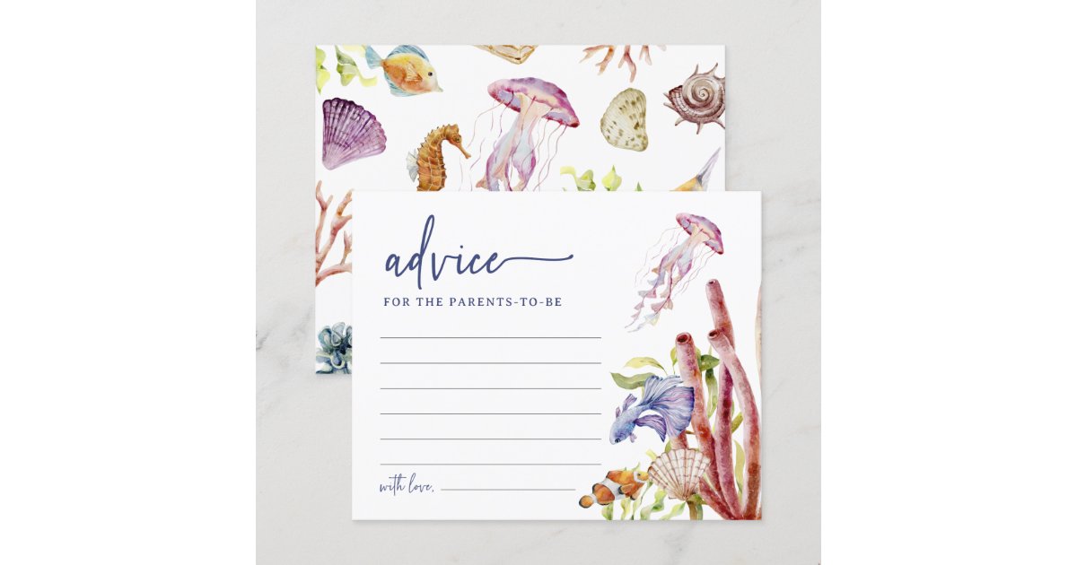 Cute Baby Shower Advice Card | Zazzle