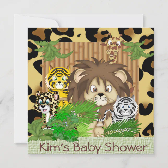 CUTE BABY SHOWER CHEETAH THEME Invitations | Zazzle