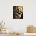 Cute Baby Sloth Smiling Wildlife Nature Animal Poster | Zazzle
