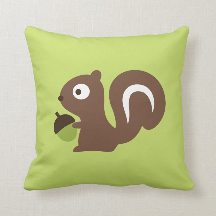 Cute Baby Squirrel Design Throw Pillow | Zazzle.com