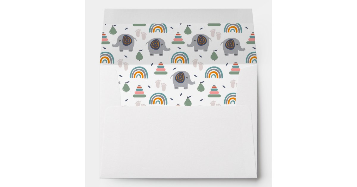 Cute Baby Toy Pattern Envelope | Zazzle