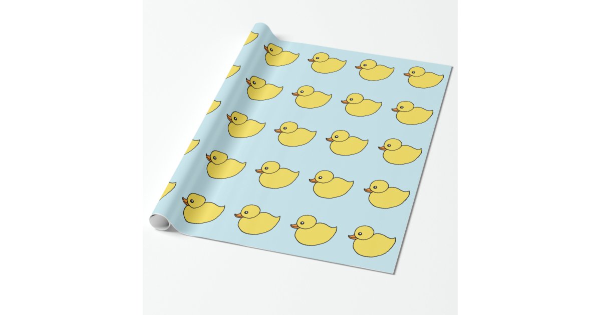 Cute Baby Yellow Ducks Ducky Duckie Wrapping Paper | Zazzle