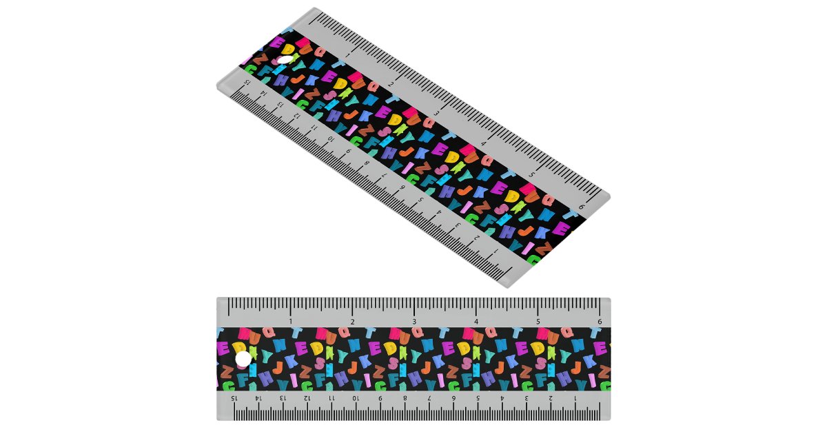 Cute Back to School ABC Seamless Pattern Ruler | Zazzle