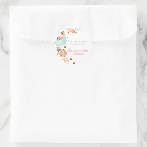 Cute baking food product sticker label | Zazzle