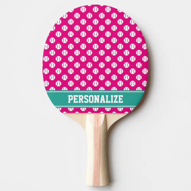 Cute ball pattern tennis ping pong paddle for kids | Zazzle