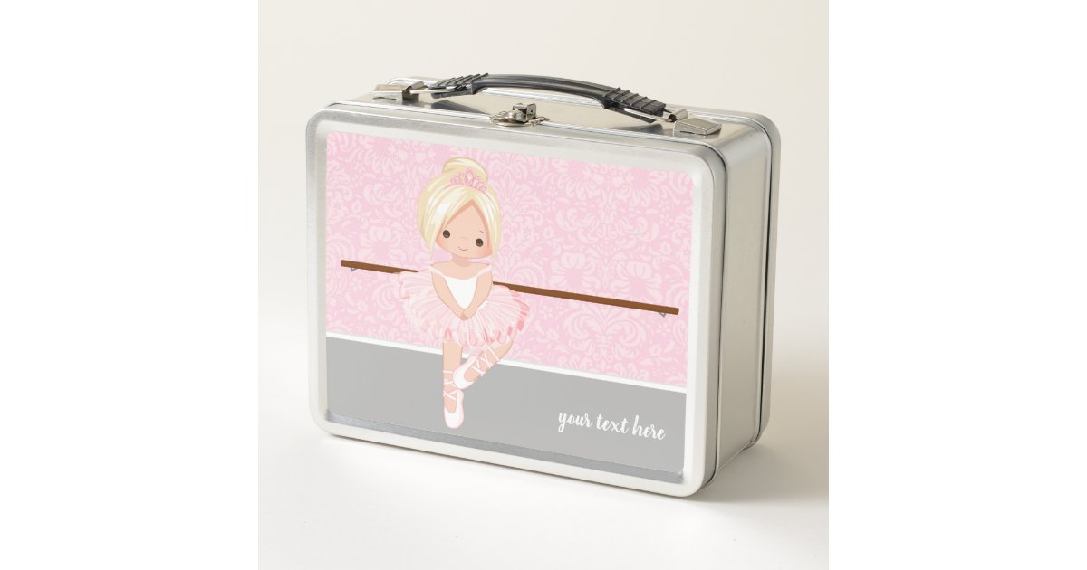 Cute Ballerina Metal Lunch Box | Zazzle