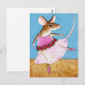 Cute ballerina mouse postcard | Zazzle
