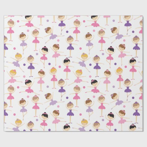 Cute Ballerina Wrapping Paper | Zazzle