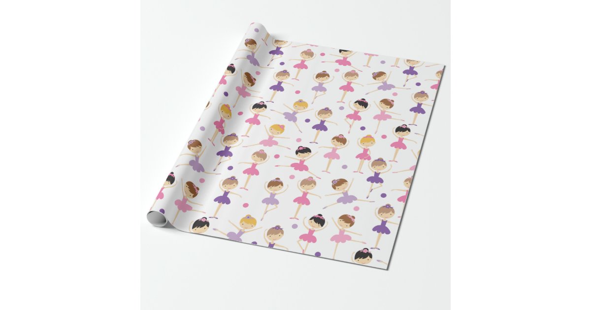 Cute Ballerina Wrapping Paper | Zazzle