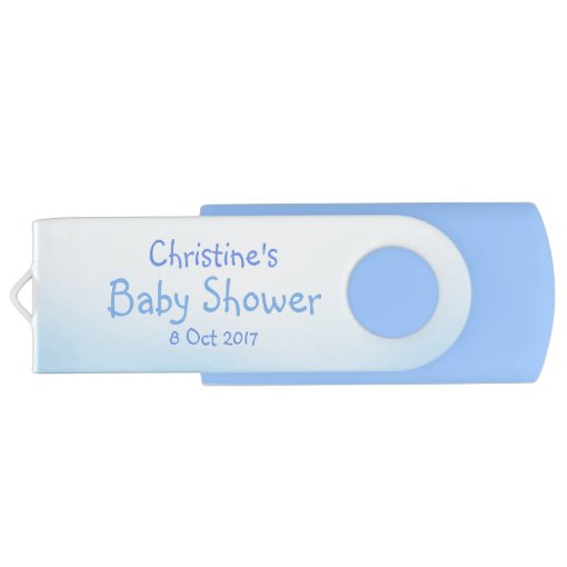 Cute Balloons Elephant Blue Baby Boy Shower Flash Drive | Zazzle