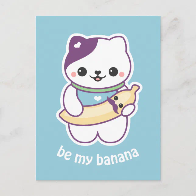Cute Banana Cat Postcard | Zazzle