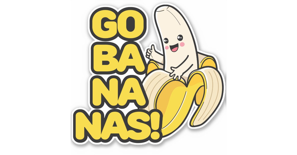 Cute Banana Sticker | Zazzle