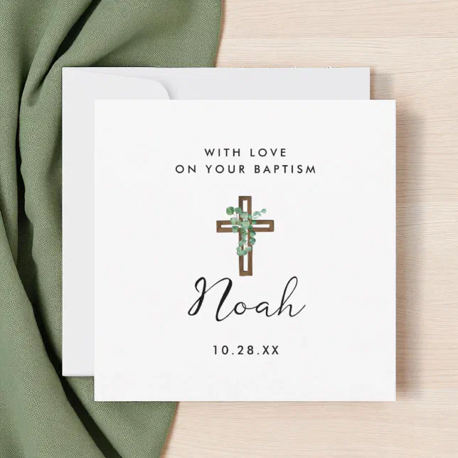 Cute Baptism Card For Godson Baptism Celebration | Zazzle