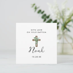 Cute Baptism Card For Godson Baptism Celebration | Zazzle
