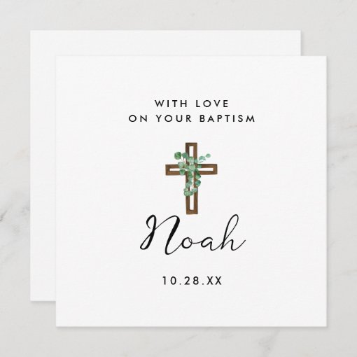 Cute Baptism Card For Godson Baptism Celebration | Zazzle