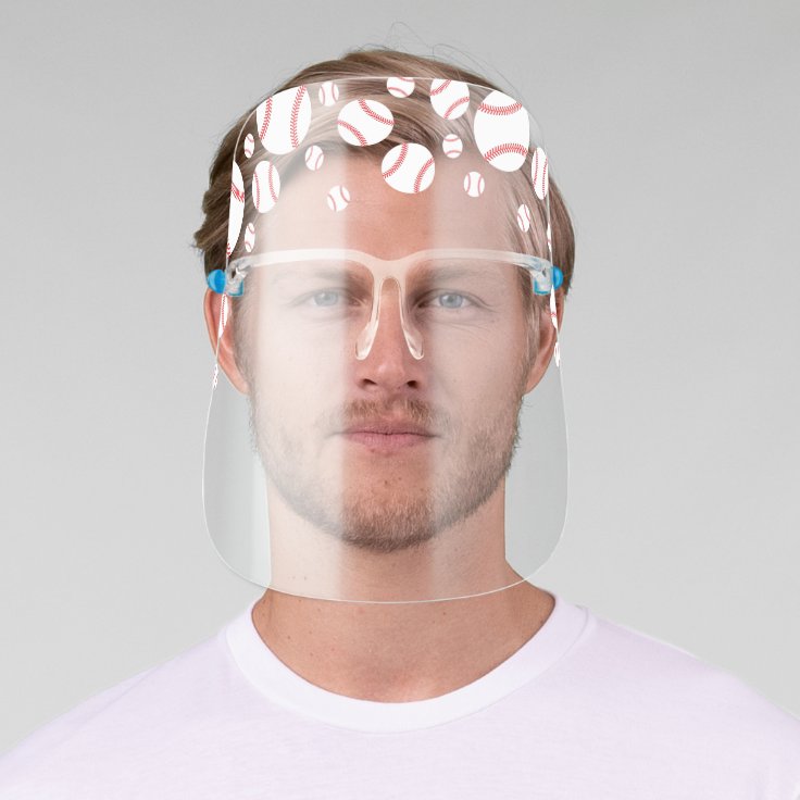 Cute Baseball Sports Face Shield | Zazzle