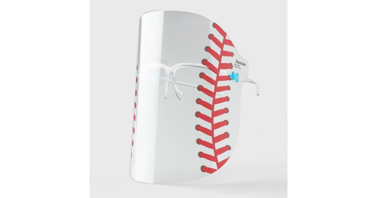 Cute Baseball Stitching Sports Face Shield | Zazzle