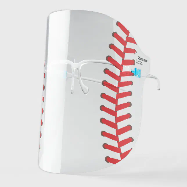 Cute Baseball Stitching Sports Face Shield | Zazzle
