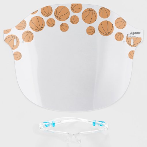 Cute Basketball Sports Face Shield | Zazzle