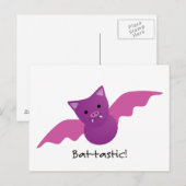 Cute Battastic Pink Bat Postcard | Zazzle