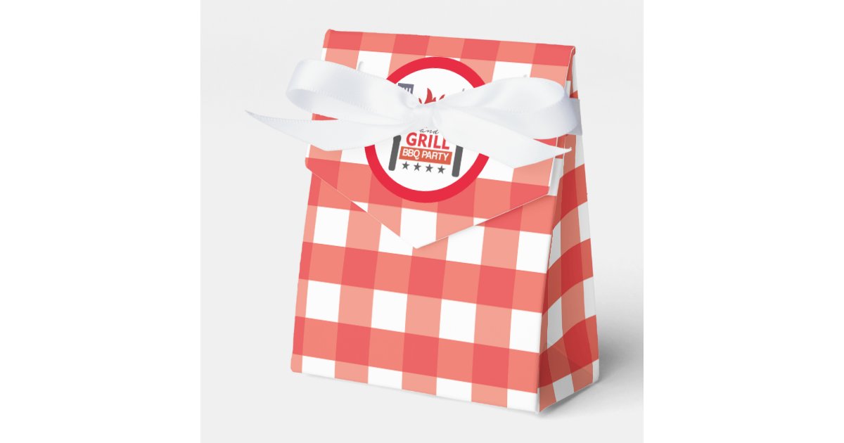 Cute bbq chill and grill party favor boxes | Zazzle
