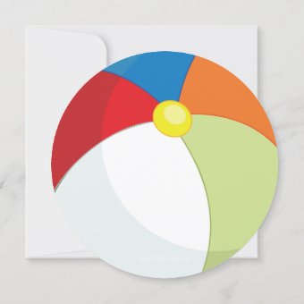 Cute Beach Ball Pool Party Invitation | Zazzle