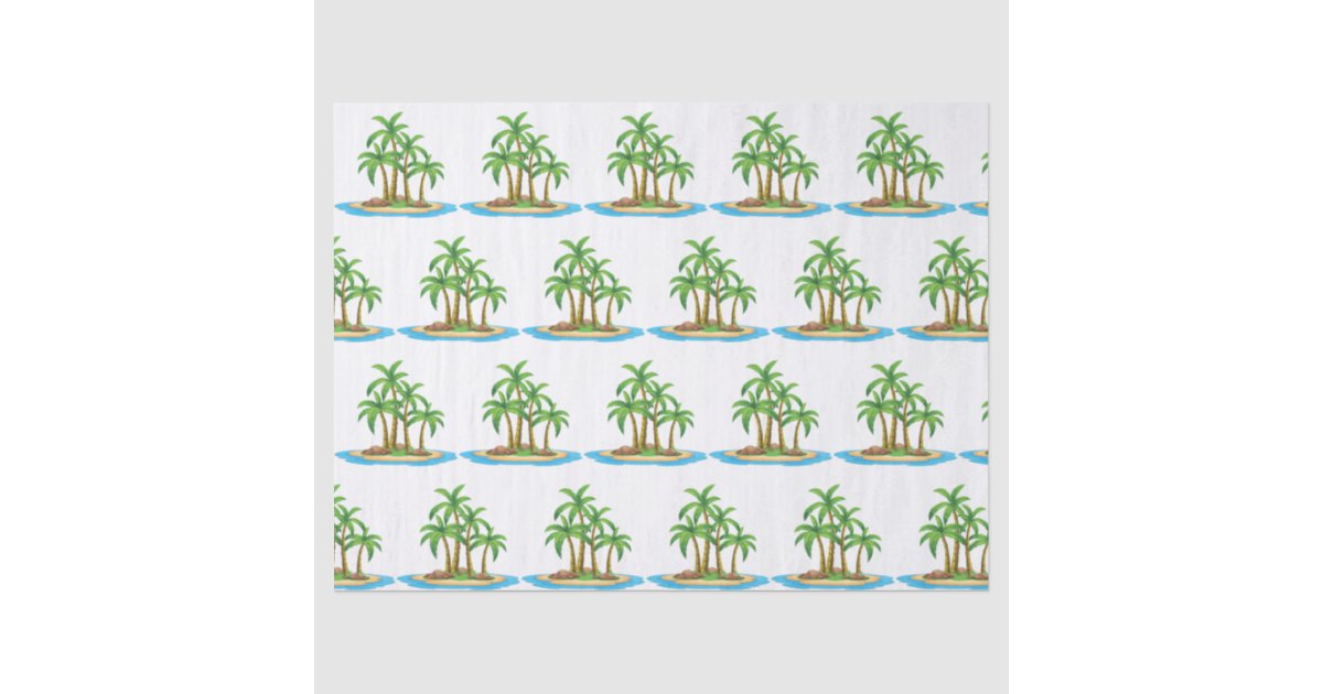 Cute beach palm tree pattern party tissue paper | Zazzle