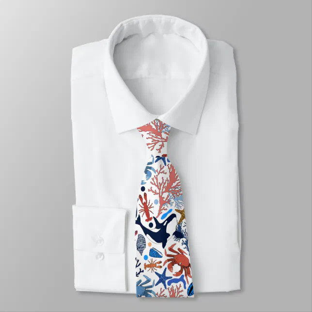Cute Beach pattern tie | Zazzle