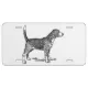 Cute Beagle Elegant Dog Drawing License Plate | Zazzle