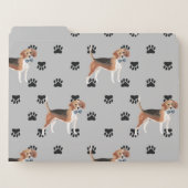 Cute Beagle Paw Prints Pattern File Folder | Zazzle