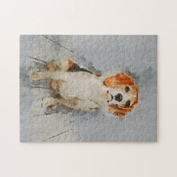 Cute Beagle Portrait Jigsaw Puzzle | Zazzle
