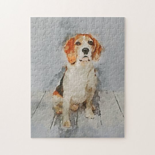 Cute Beagle Portrait Jigsaw Puzzle | Zazzle.com
