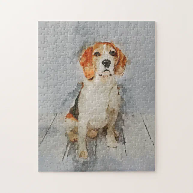 Cute Beagle Portrait Jigsaw Puzzle | Zazzle