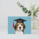 Cute beagle puppy in a graduation cap postcard | Zazzle