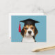 Cute beagle puppy in a graduation cap postcard | Zazzle