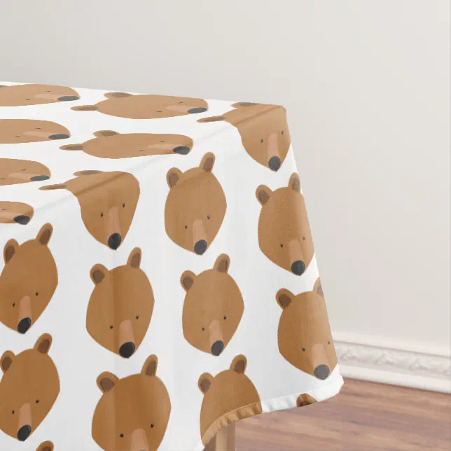 Cute Bear Animal Tablecloth | Zazzle