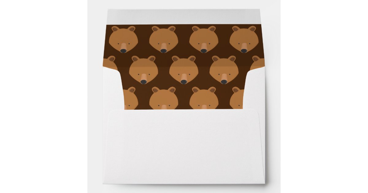 Cute Bear Brown Animal Envelope | Zazzle