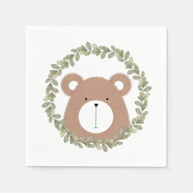 Cute Bear Napkins | Zazzle
