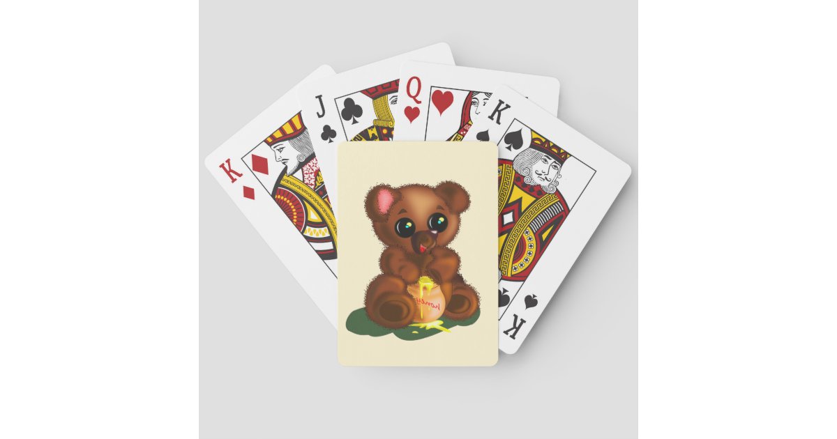 Cute Bear Playing Cards | Zazzle
