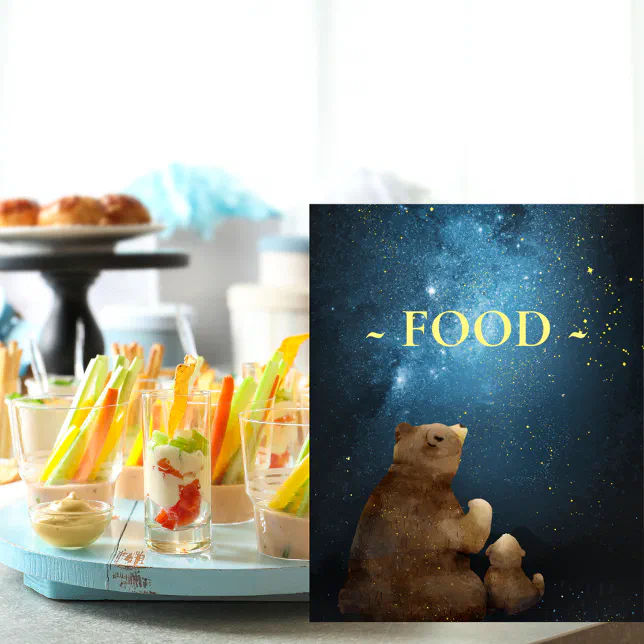 Cute Bear Twinkle Little Star Food Poster | Zazzle