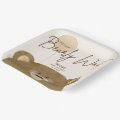 Cute Bear We Can Bearly Wait Gender Baby Shower Paper Plates | Zazzle