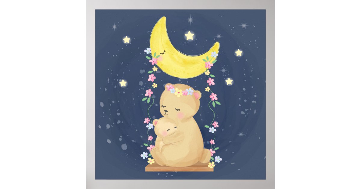 Cute bears poster | Zazzle